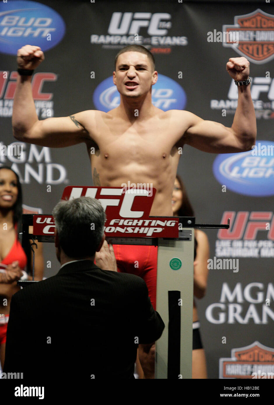 UFC fighter Diego Sanchez during the weigh in before UFC 114 on May 28 ...