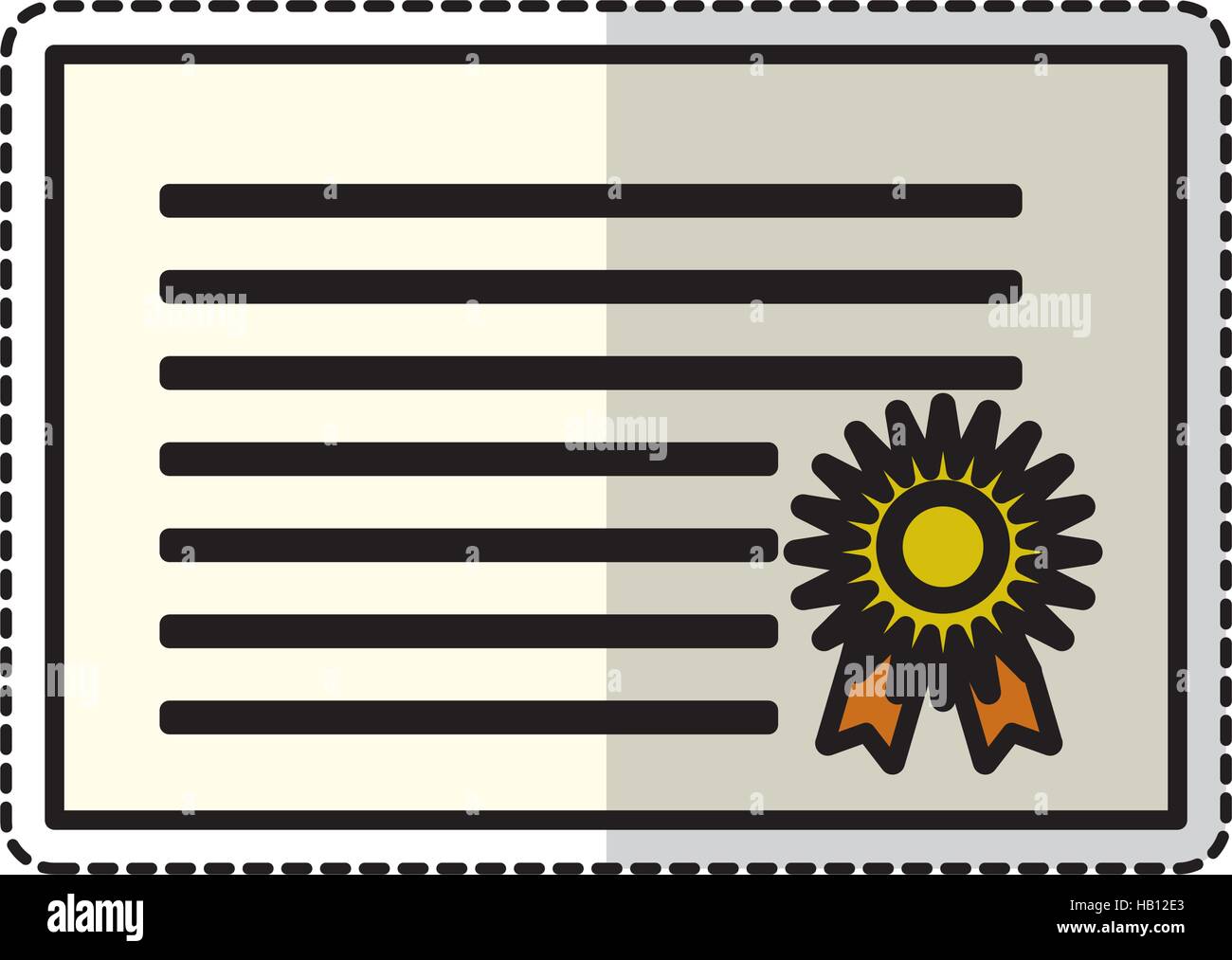 certificate document with seal stamp over white background. vector ...