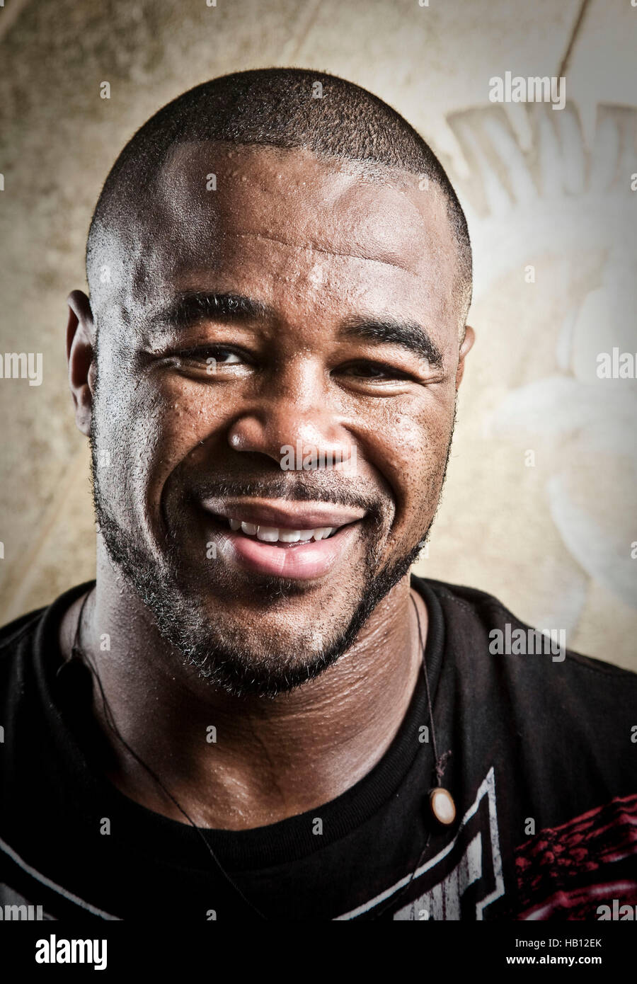 UFC fighter Rashad Evans during a portrait session before UFC 114 on ...
