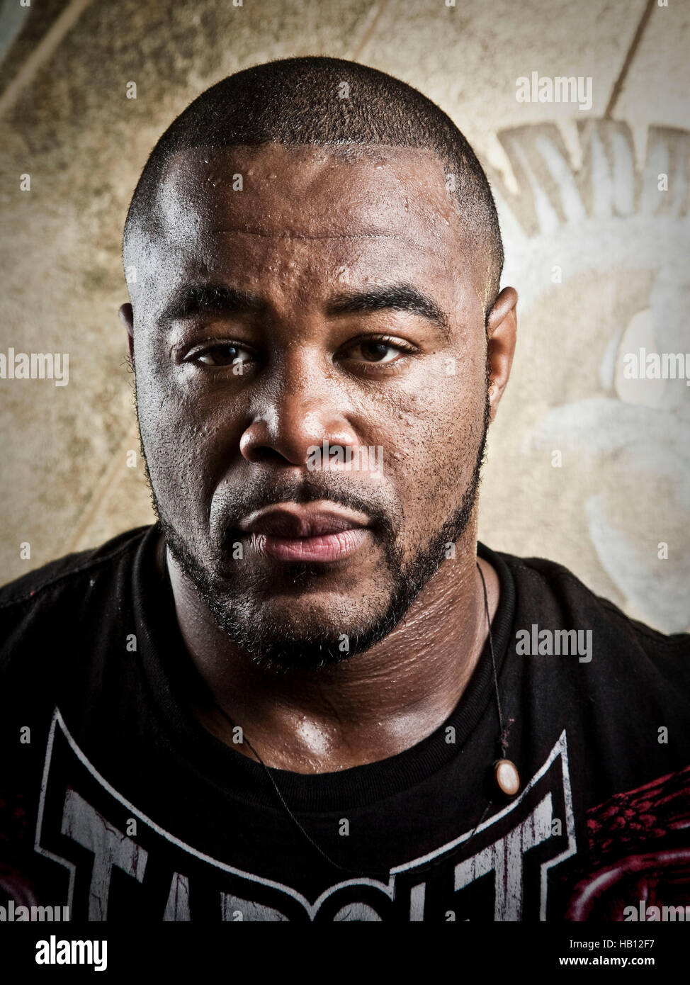 UFC fighter Rashad Evans during a portrait session before UFC 114 on ...