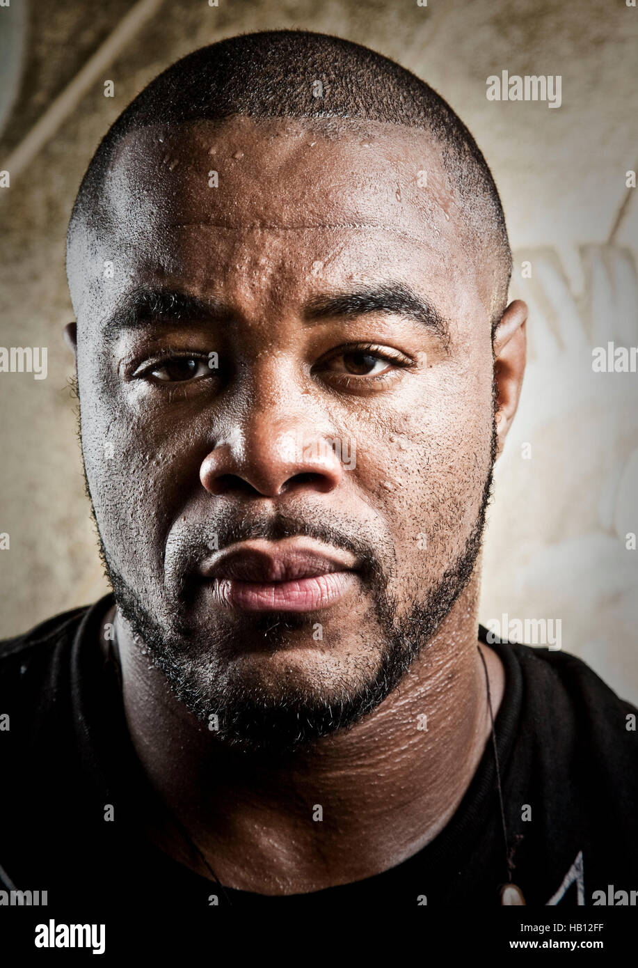 UFC fighter Rashad Evans during a portrait session before UFC 114 on ...