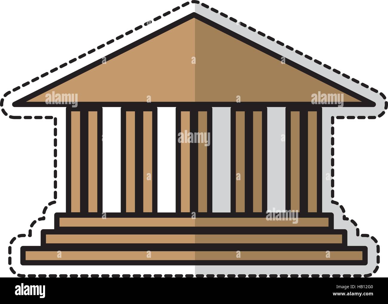 academic building icon over white background. vector illustration Stock ...