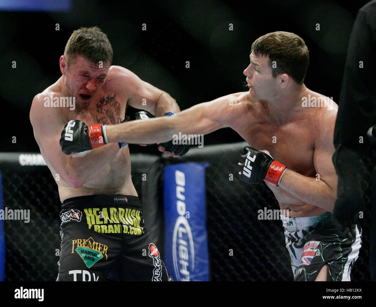 UFC fighter Michael Bisping, right, fights Dan Miller at UFC 114 on May ...