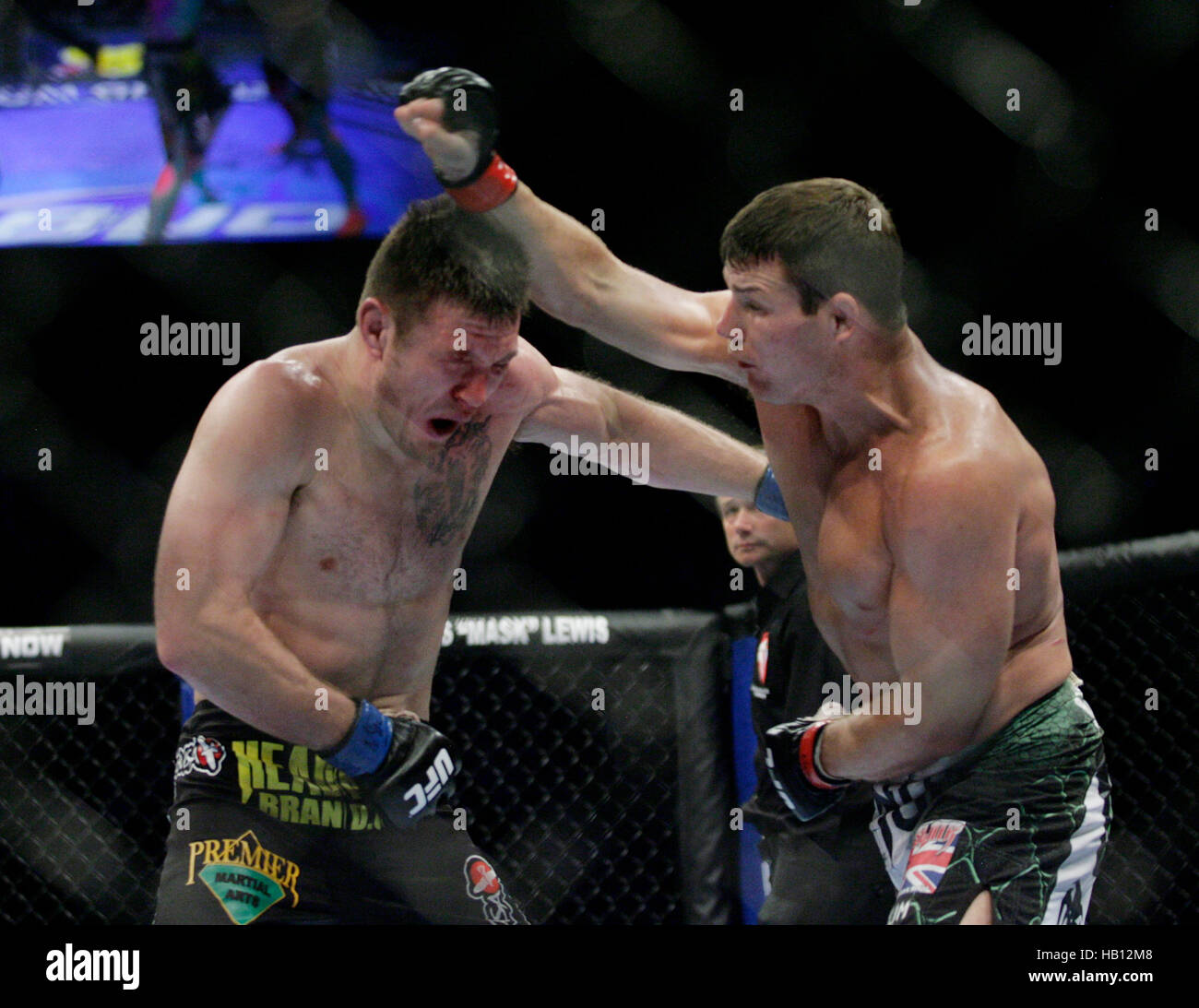 UFC fighter Michael Bisping, right, fights Dan Miller at UFC 114 on May ...
