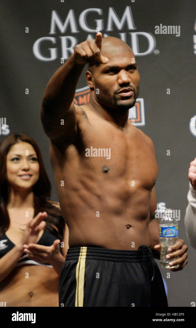 UFC fighter Quinton "Rampage" Jackson during the weigh in before UFC ...