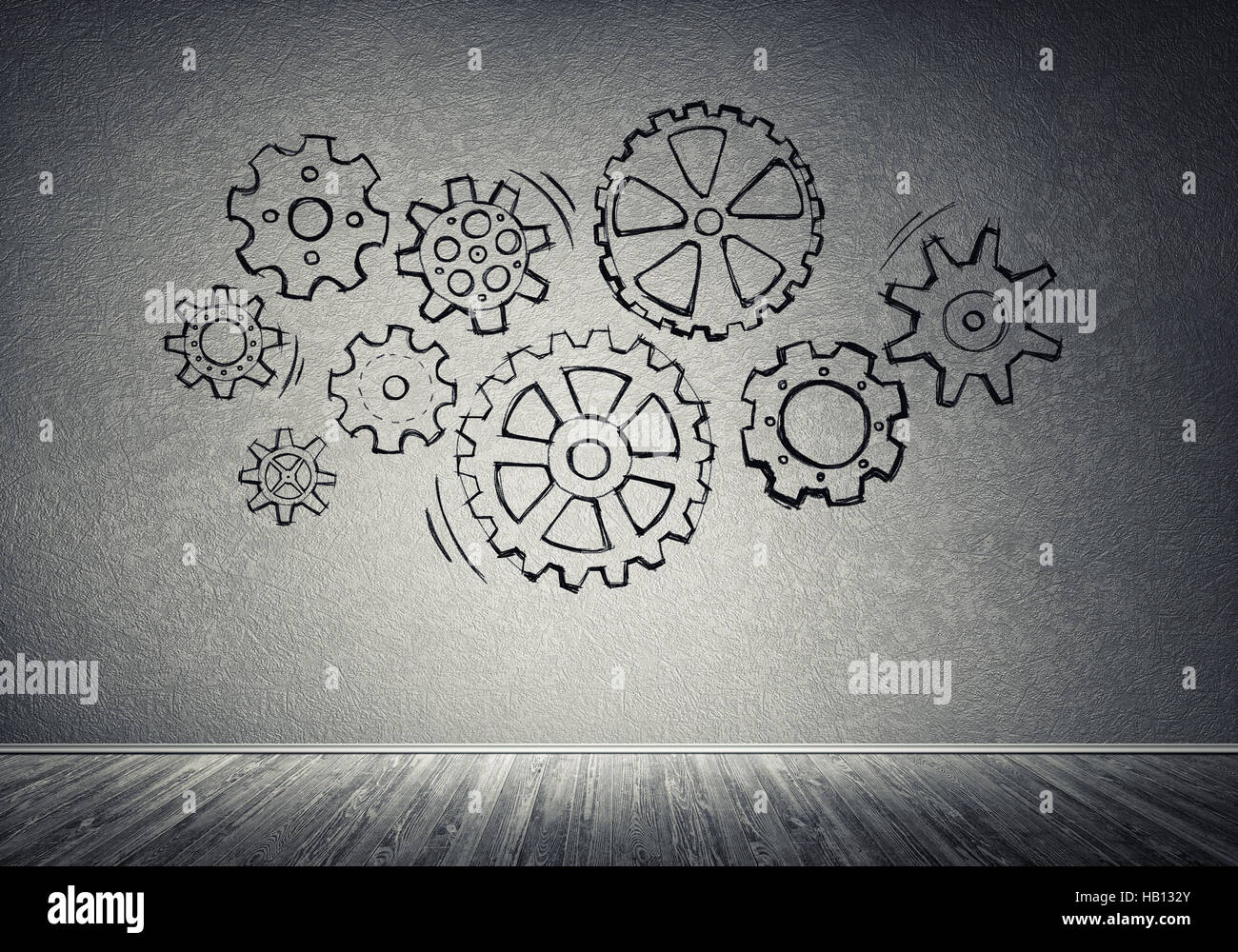 Gear mechanism as teamwork concept Stock Photo - Alamy