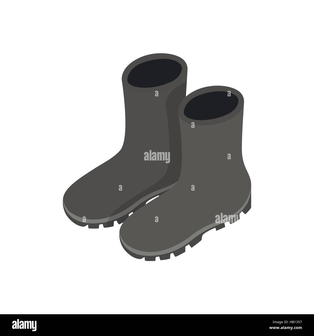Black rubber boots isometric 3d icon Stock Vector Image & Art - Alamy