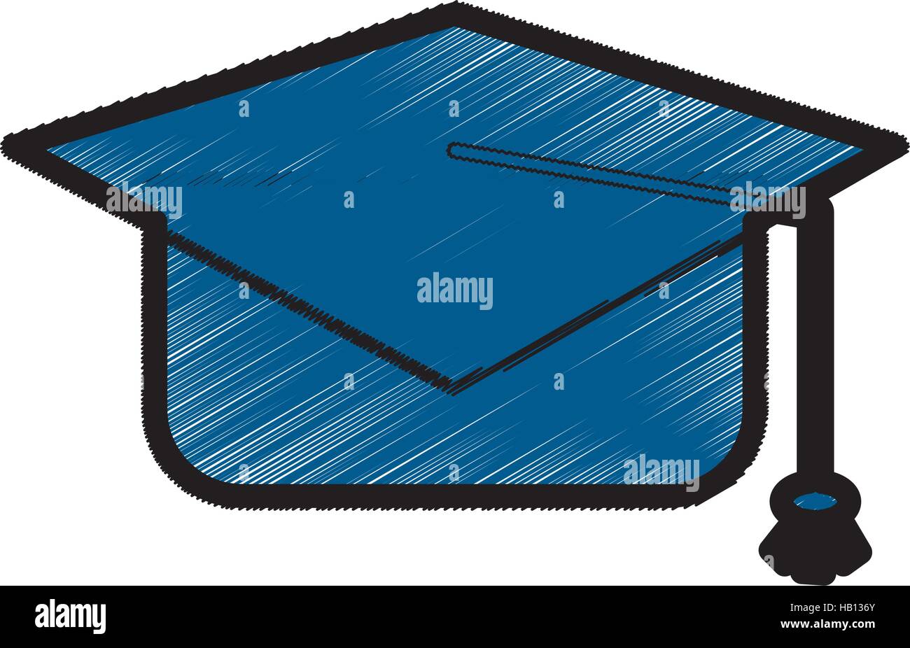 blue graduation cap icon over white background. vector ilustration ...