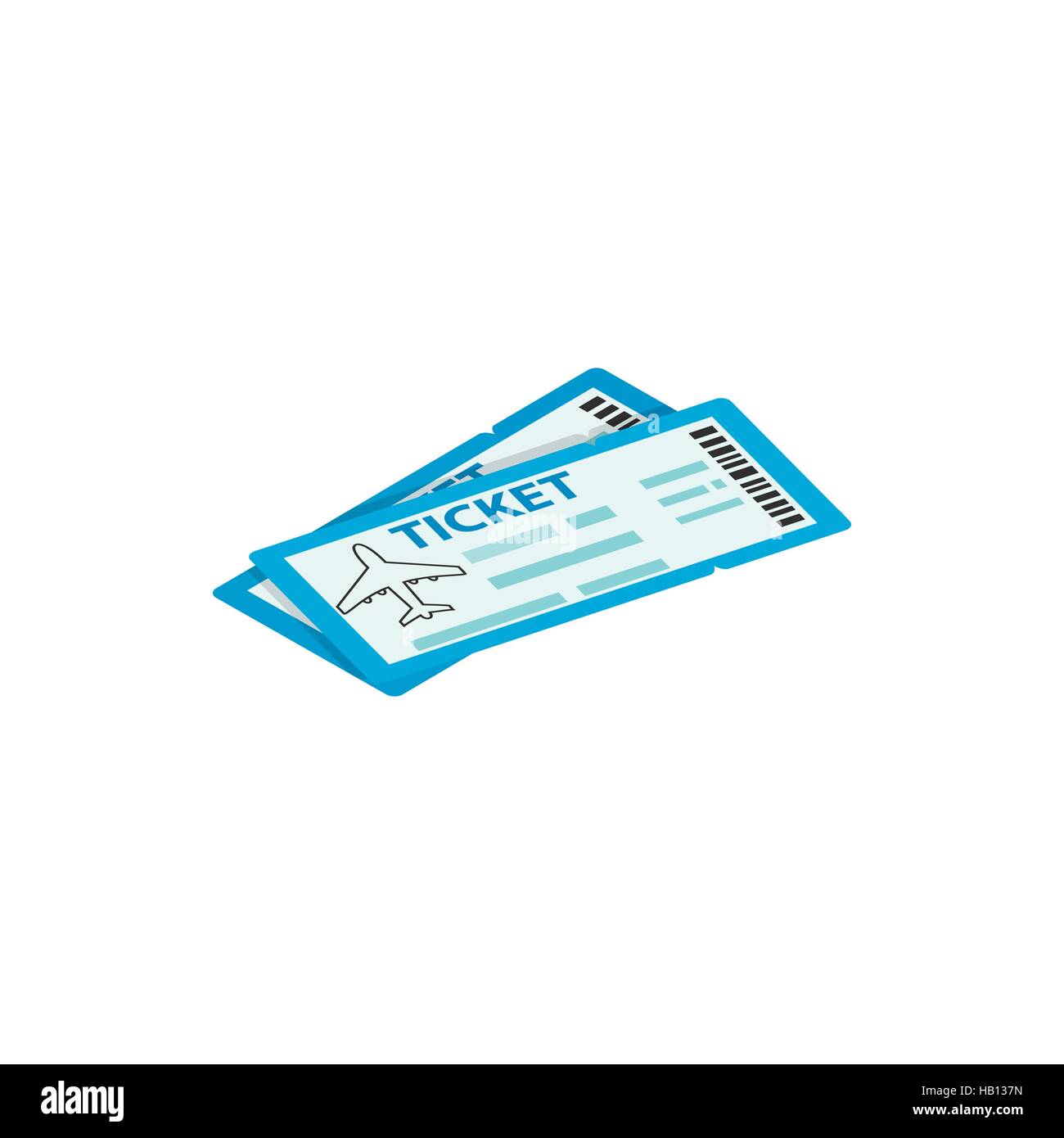 Two airline ticket 3d isometric icon Stock Vector Image & Art - Alamy