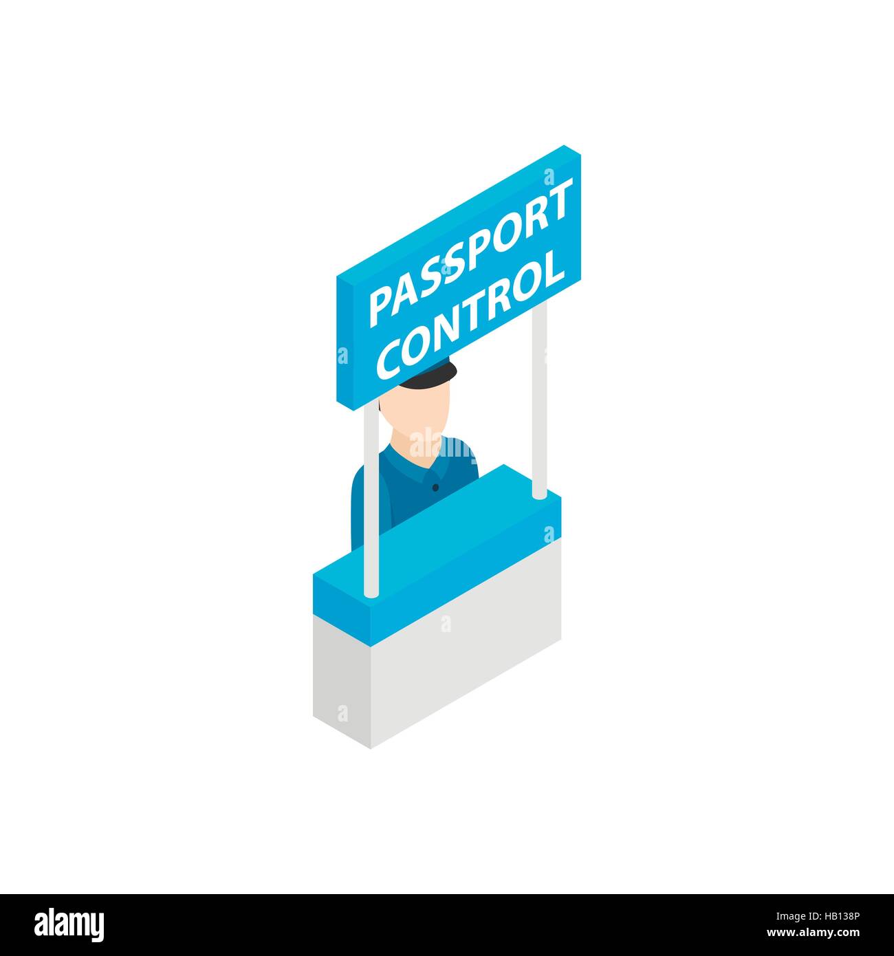 Passport control isometric 3d icon Stock Vector Image & Art - Alamy