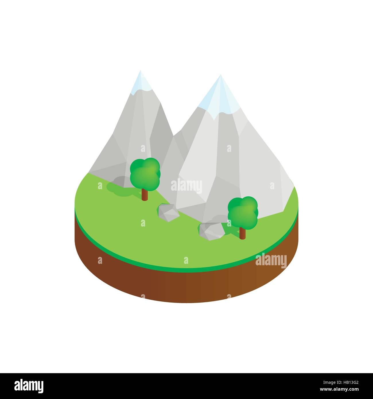 Landscape sunny valley mountain Cut Out Stock Images & Pictures - Alamy