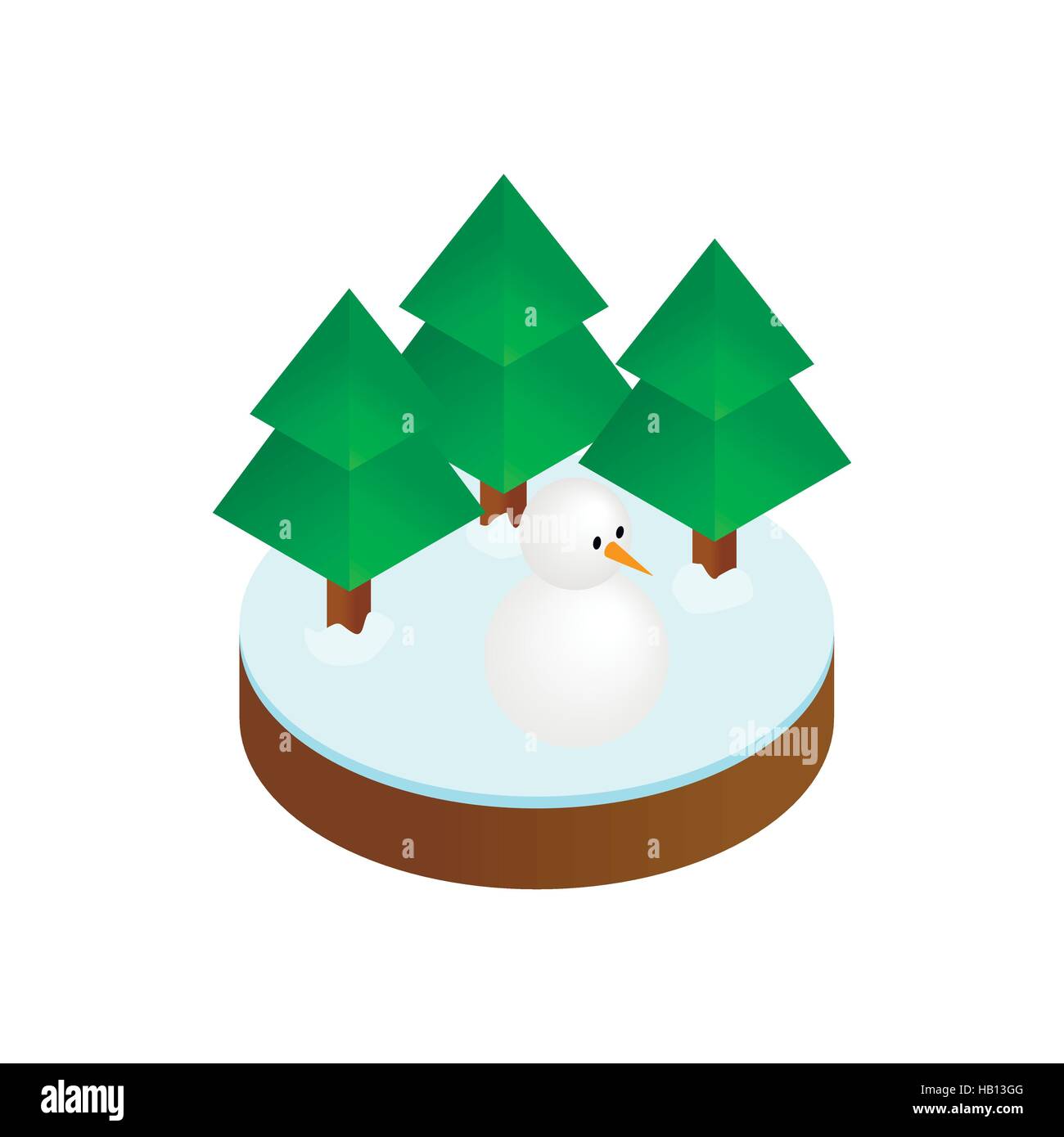 Firs in winter forest isometric 3d icon Stock Vector Image & Art - Alamy
