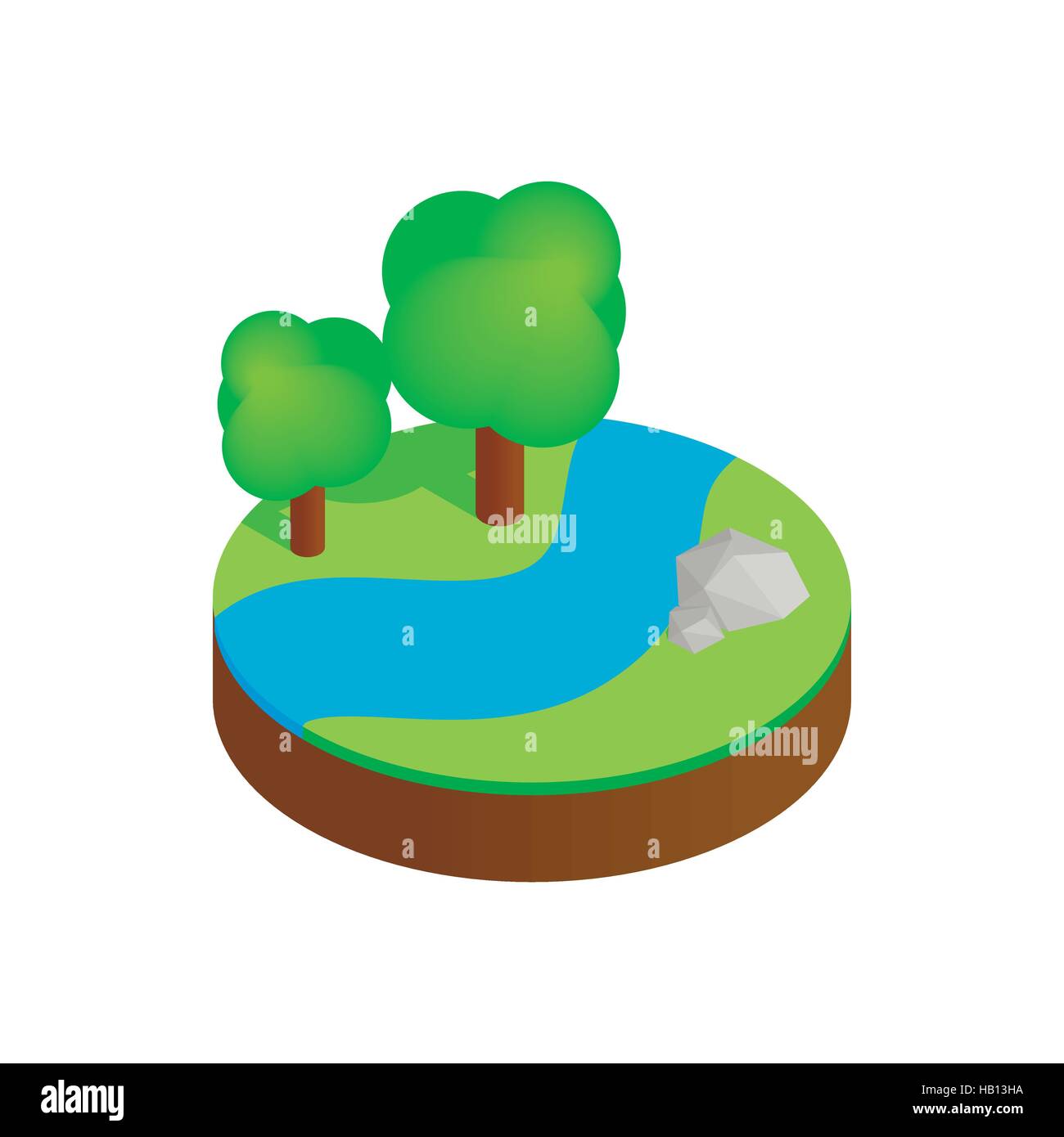 River in a summer forest isometric 3d icon Stock Vector Image & Art - Alamy