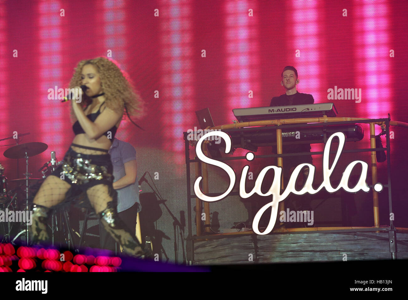 Sigala performs on stage at Capital's Jingle Bell Ball with Coca-Cola ...