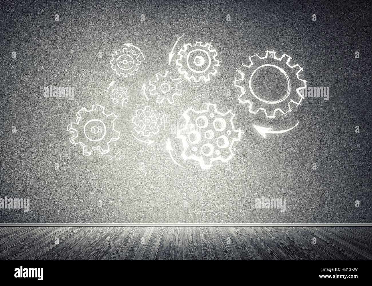 Gear mechanism as teamwork concept Stock Photo - Alamy