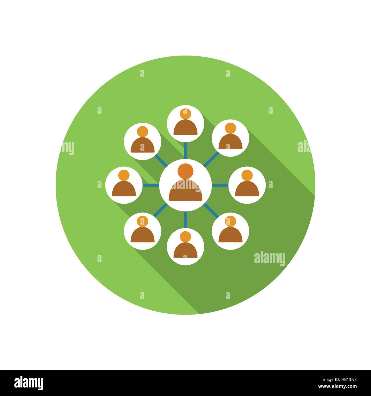 Business network with leader man flat icon Stock Vector Image & Art - Alamy