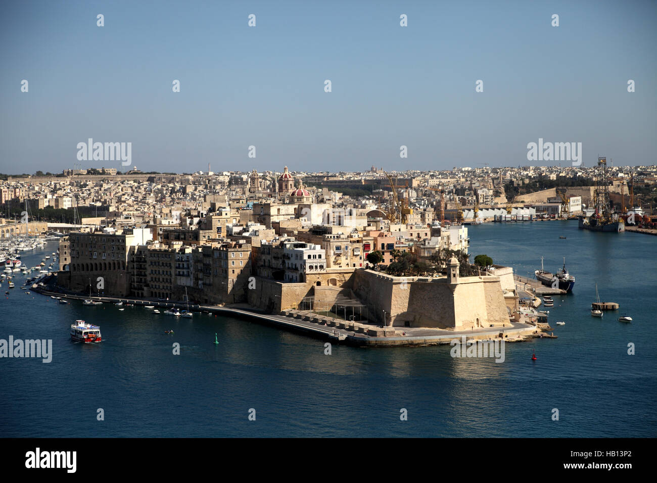 Landscape view of Senglea peninsula, Malta Stock Photo - Alamy