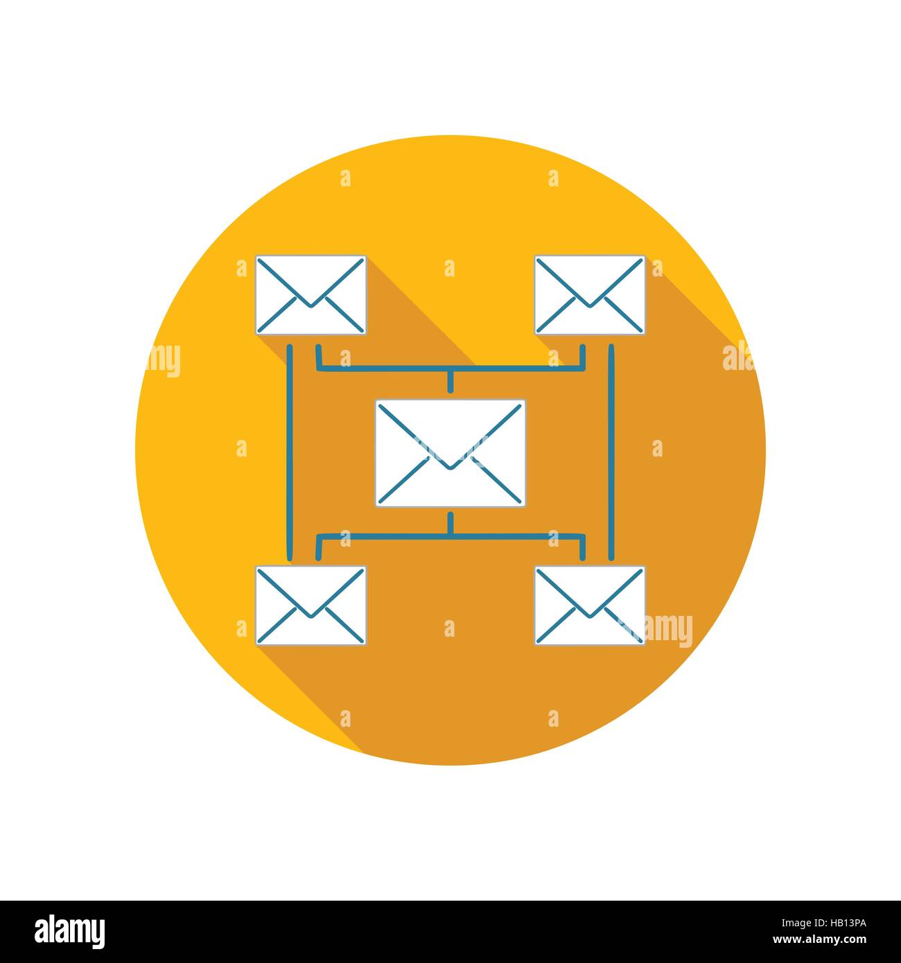 Incoming and outgoing messages flat icon Stock Vector Image & Art - Alamy