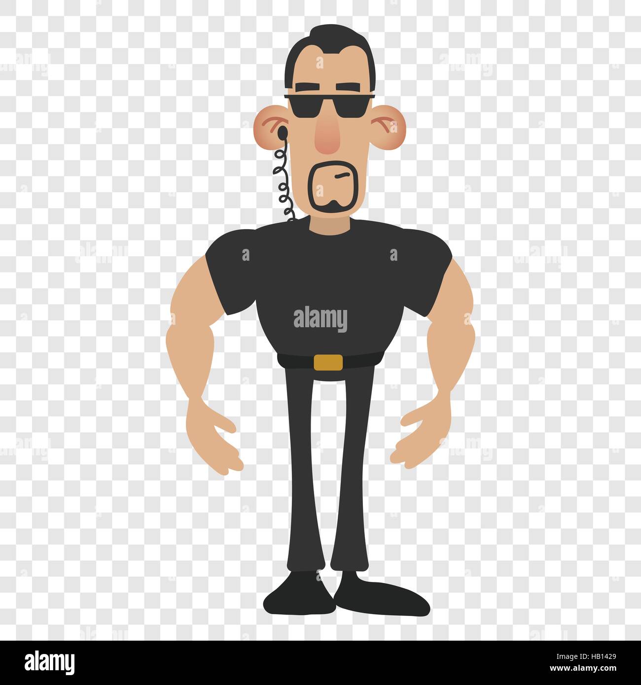 Cartoon security man Stock Vector Image & Art - Alamy