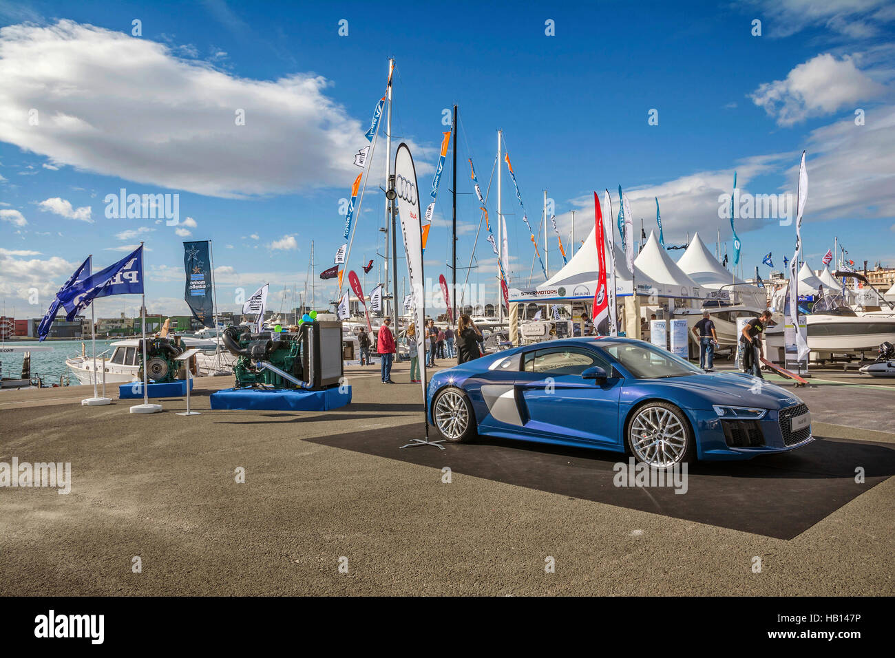 VALENCIA, SPAIN - NOVEMBER 5, 2016. The Valencia Boat Show at Marina ...