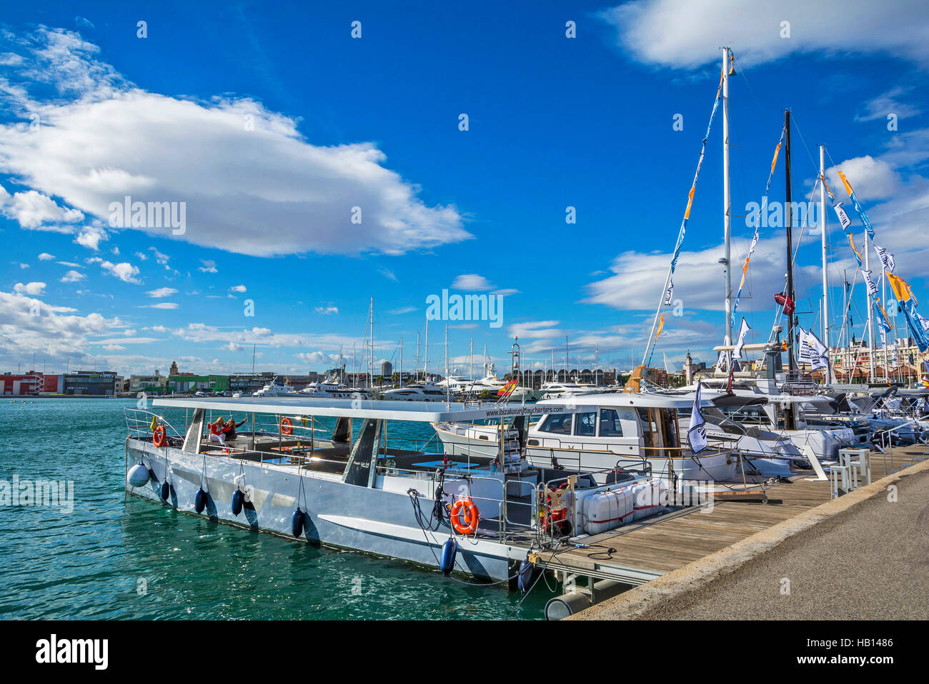 VALENCIA, SPAIN - NOVEMBER 5, 2016. The Valencia Boat Show at Marina ...