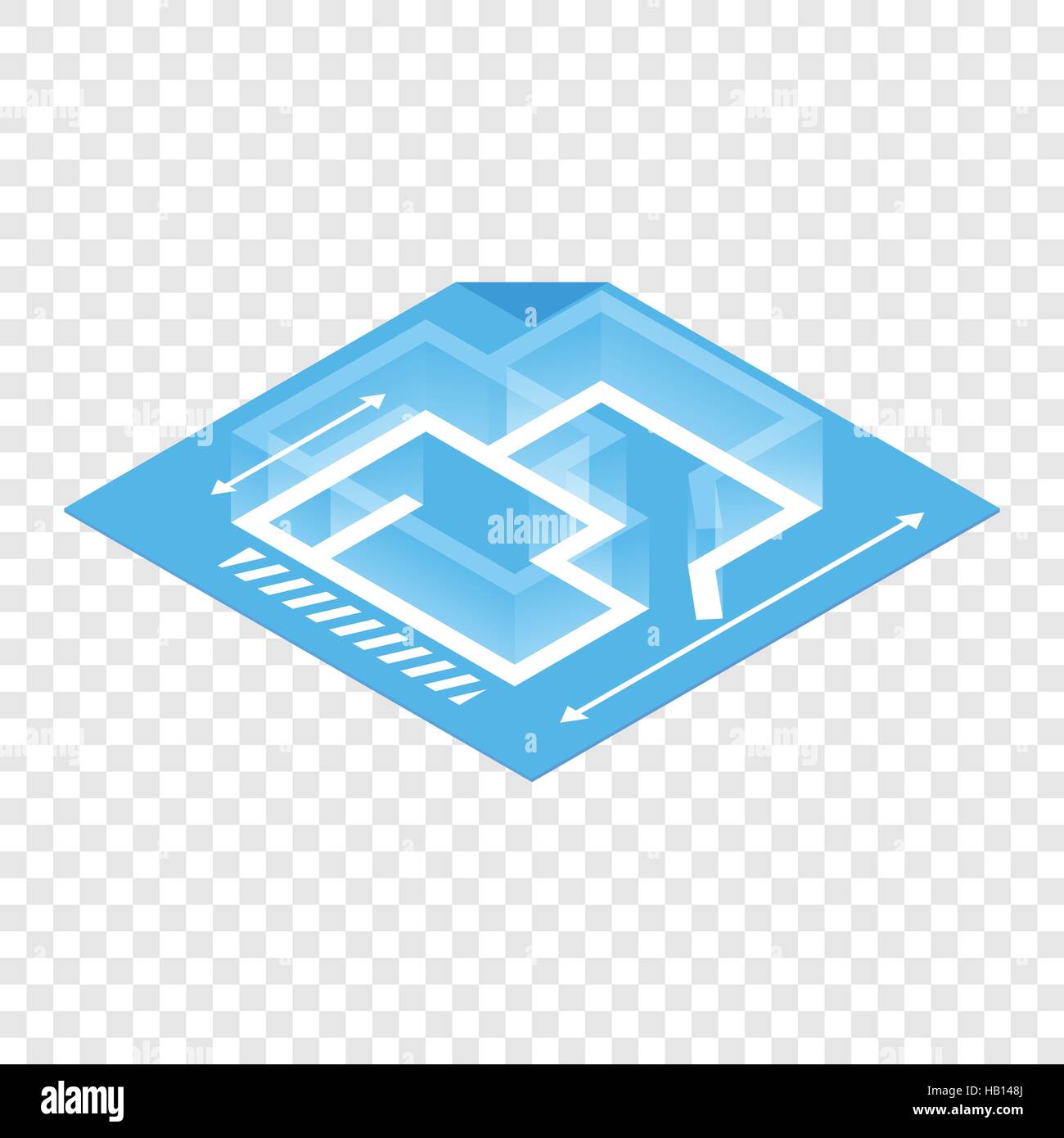 Architectural plan isometric 3d icon Stock Vector Image & Art - Alamy