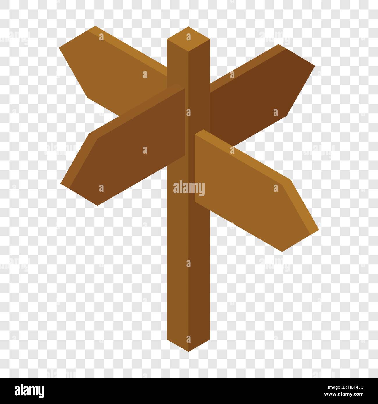 Empty isolated wooden signpost 3d Stock Vector Images - Alamy