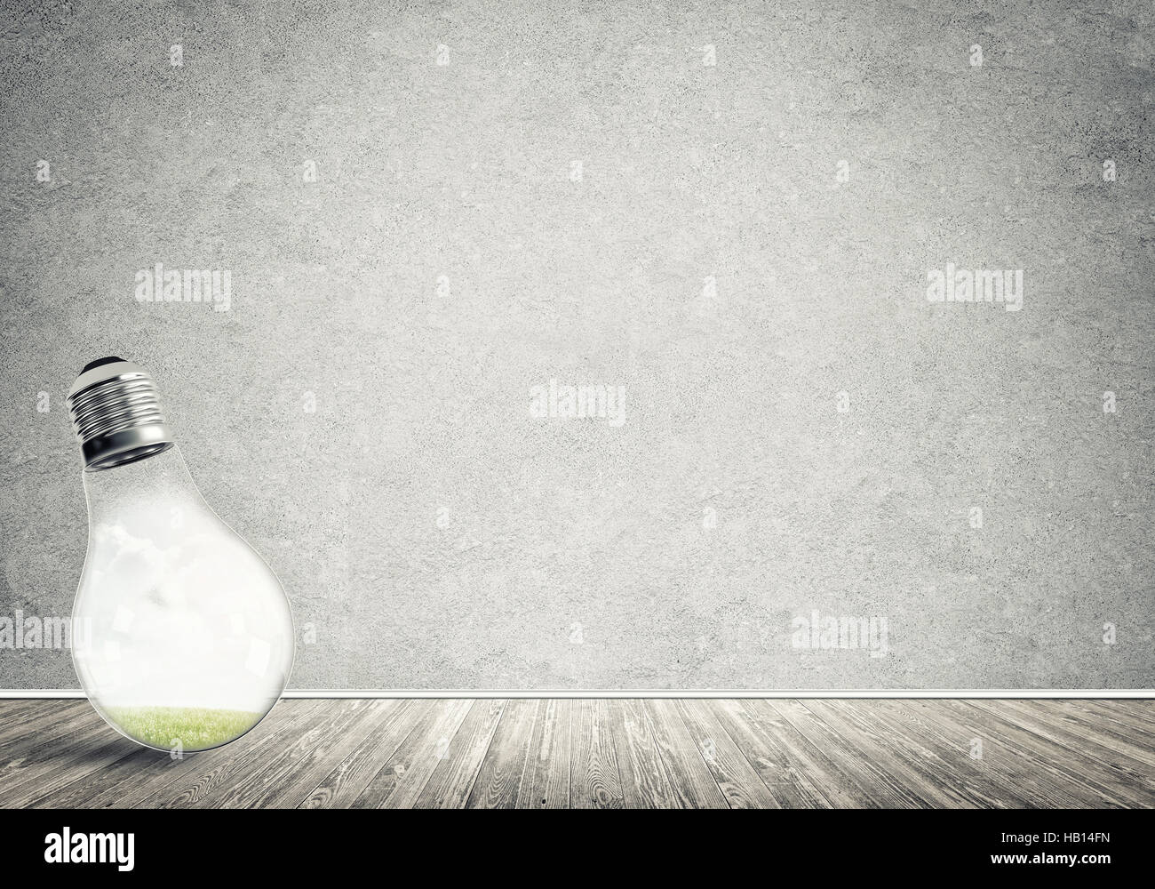 Light bulb in room Stock Photo - Alamy