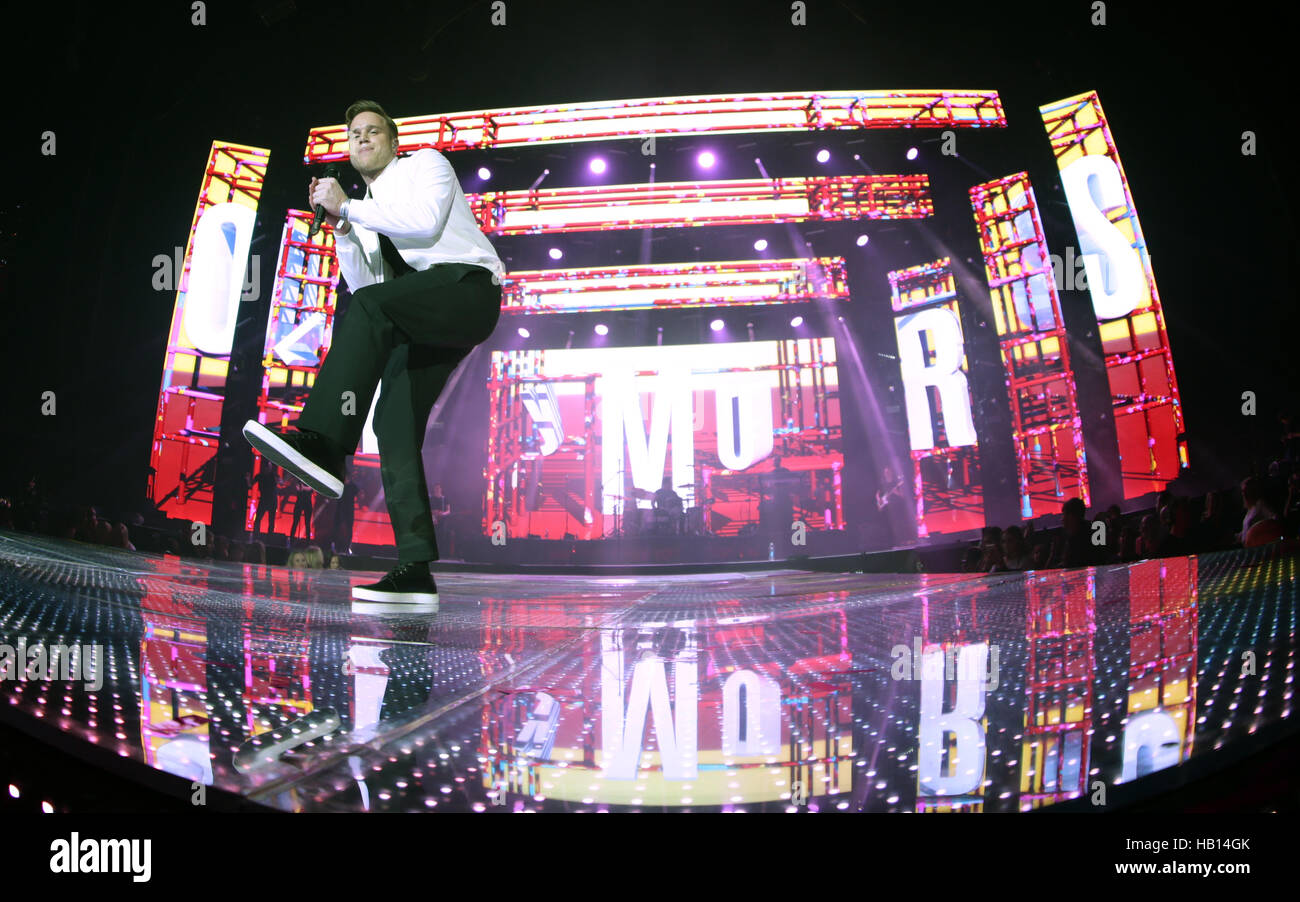 Olly Murs performs on stage on stage at Capital's Jingle Bell Ball with ...