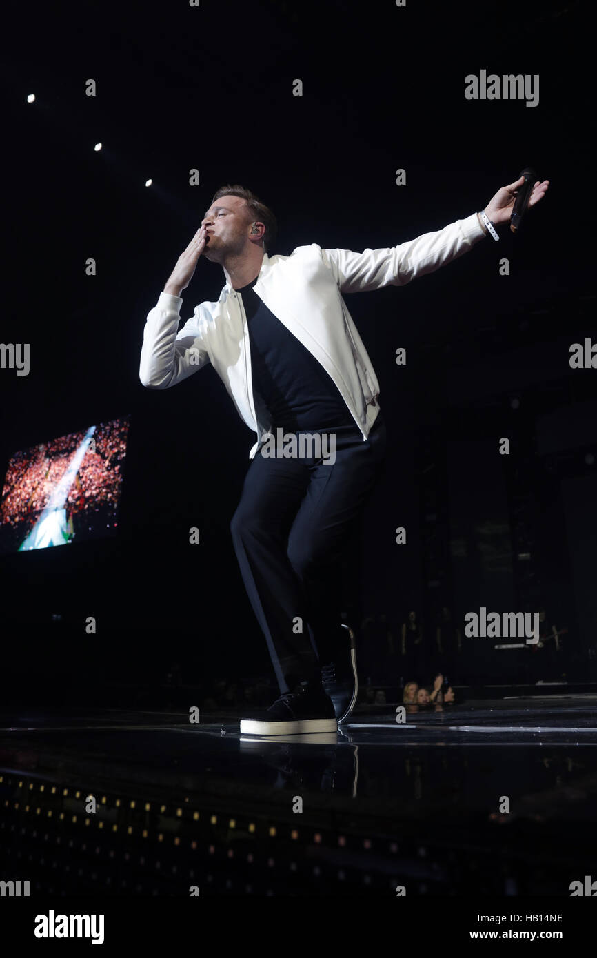 Olly Murs performs on stage on stage at Capital's Jingle Bell Ball with ...