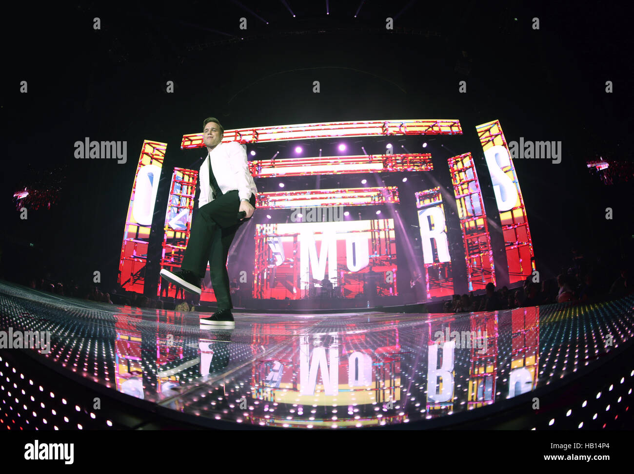 Olly Murs performs on stage on stage at Capital's Jingle Bell Ball with ...