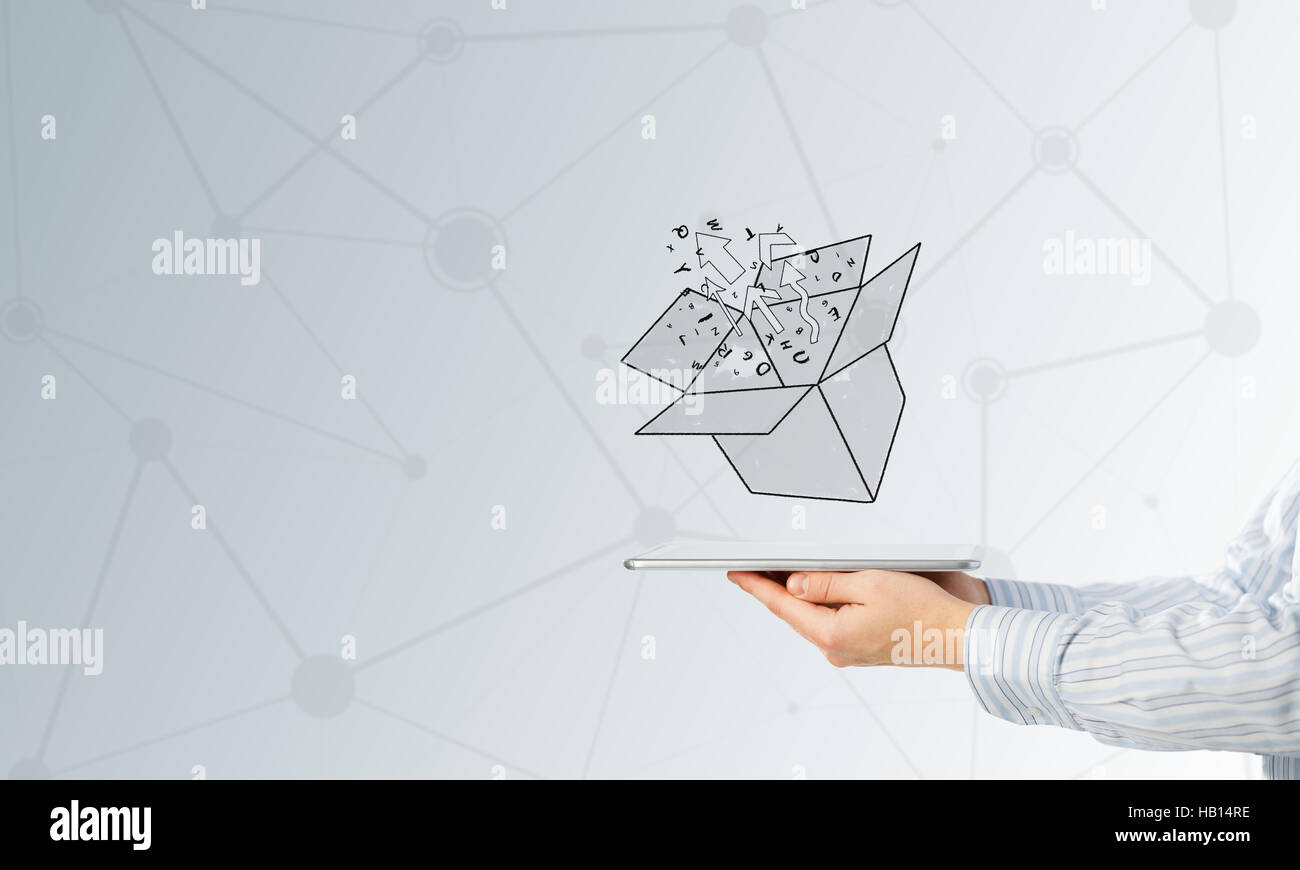 Thinking outside the box concept Stock Photo - Alamy