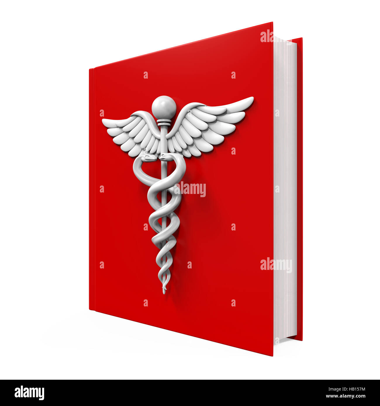 Red Caduceus Medical Symbol