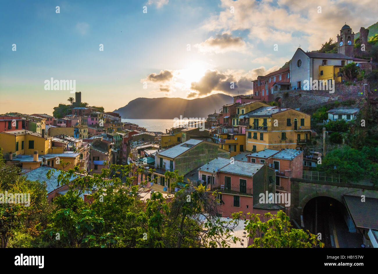 Cinque Terre (Liguria, Italy) - The awesome Five Lands on the sea Stock ...