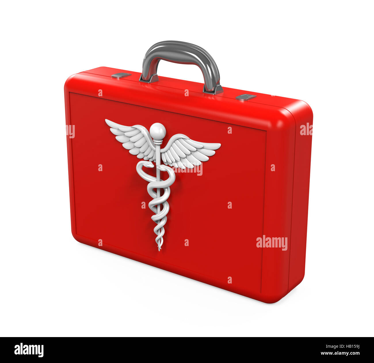 First Aid Kit with Caduceus Symbol Stock Photo - Alamy