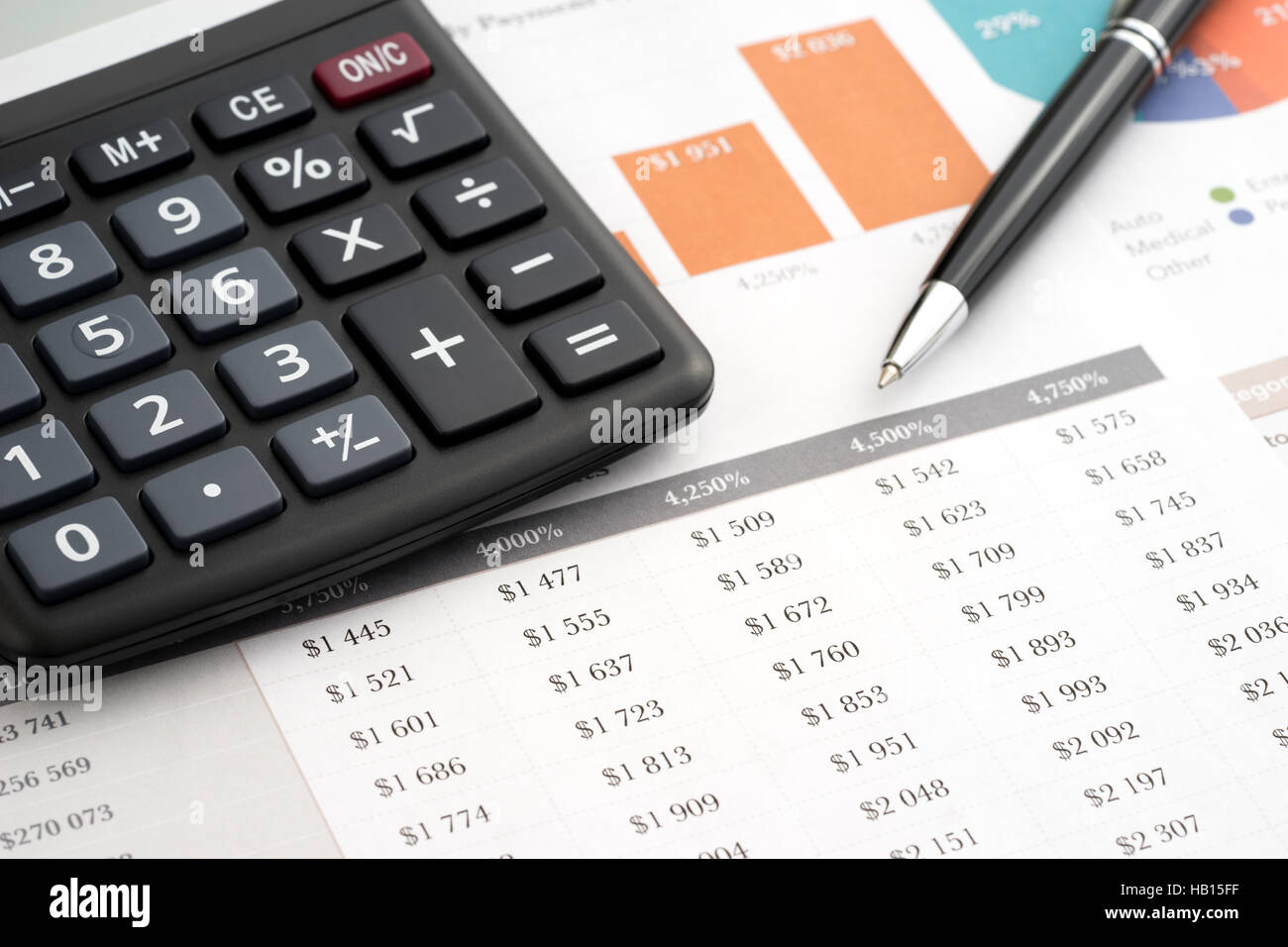 Graphics calculator and pen Stock Photo - Alamy