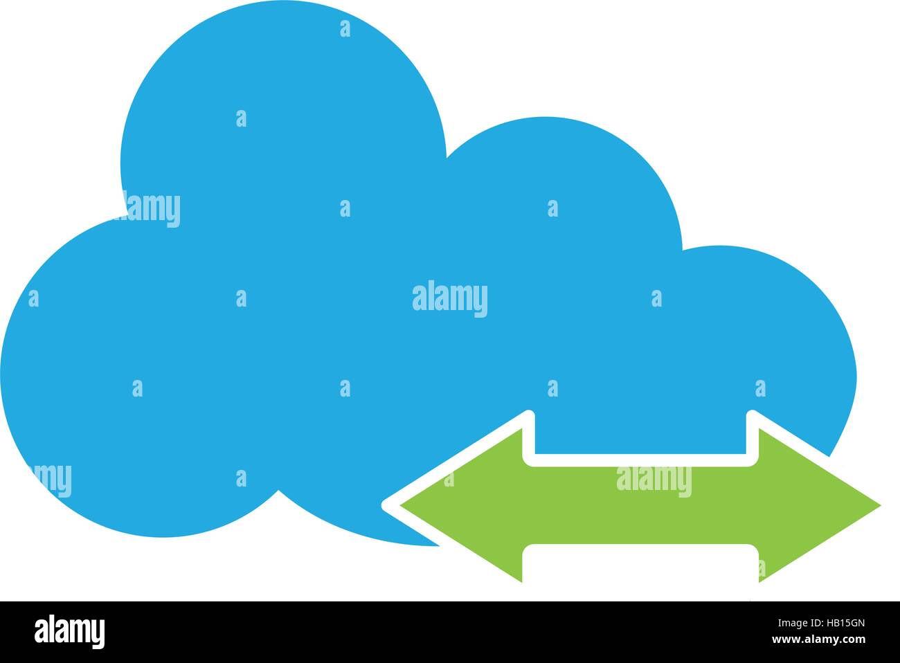 cloud storage with sharing arrow icon over white background. vector illustration Stock Vector ...