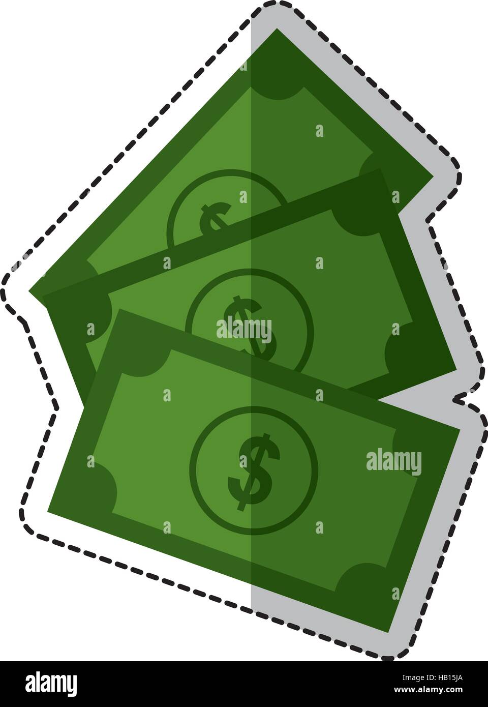 money green bills over white background. vector illustration Stock ...