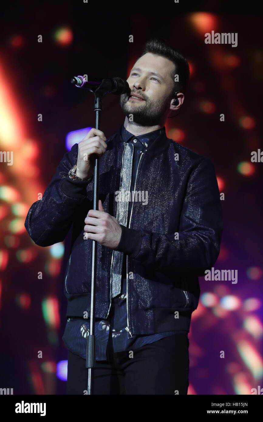 Calum scott performs on stage capitals jingle bell ball hi-res stock ...