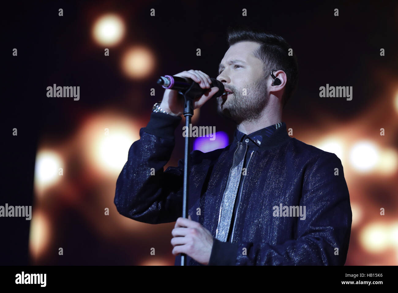 Calum Scott performs on stage at Capital's Jingle Bell Ball with Coca ...