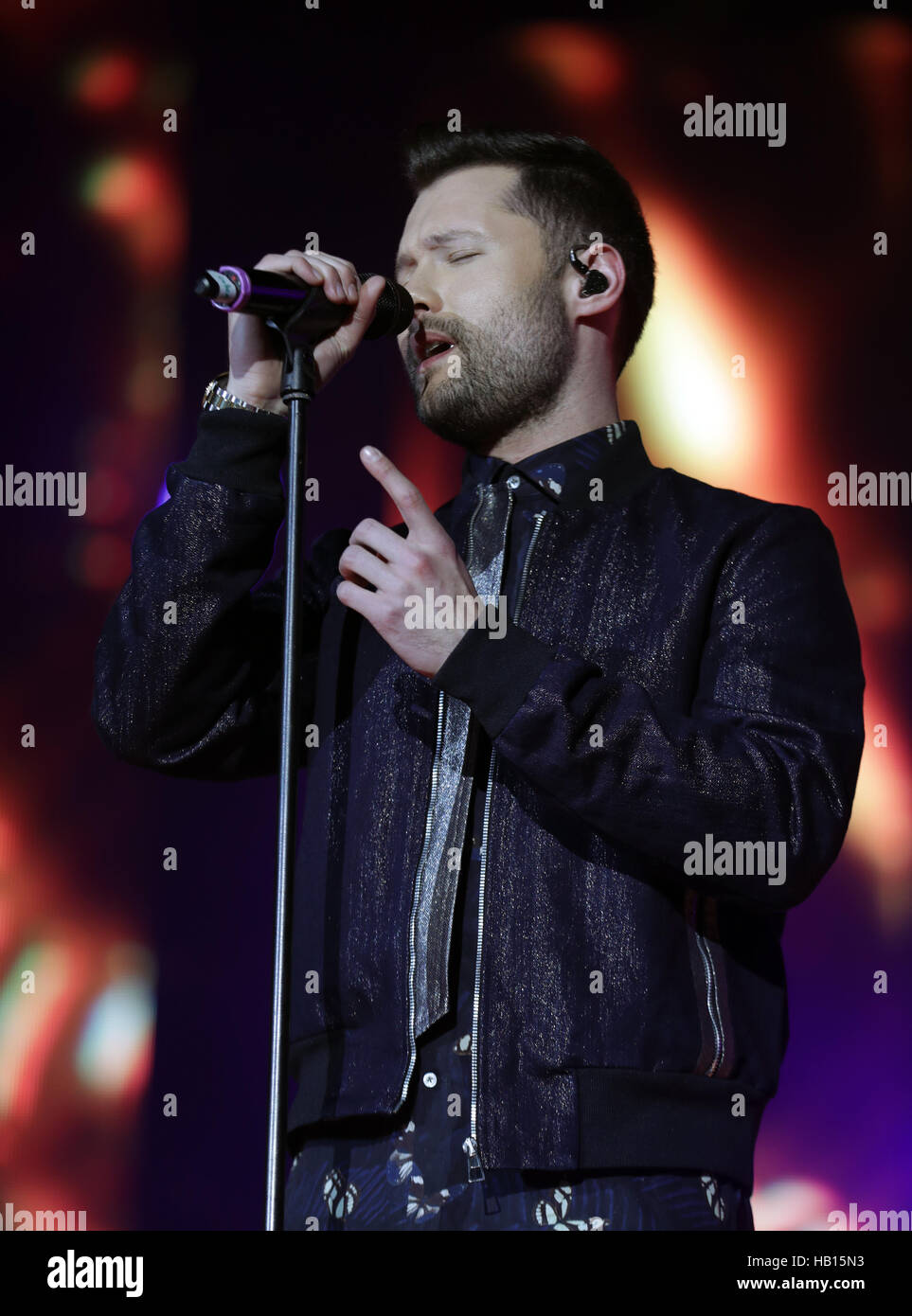 Calum scott performs on stage capitals jingle bell ball hi-res stock ...