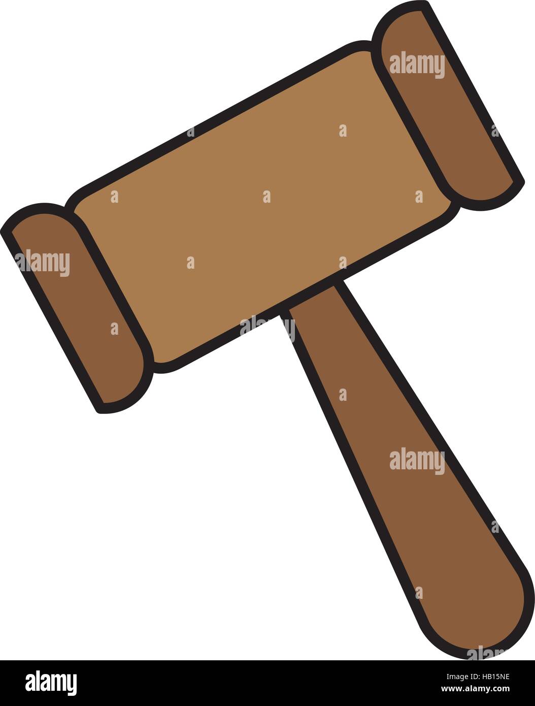 law gavel icon over white background. vector illustration Stock Vector ...