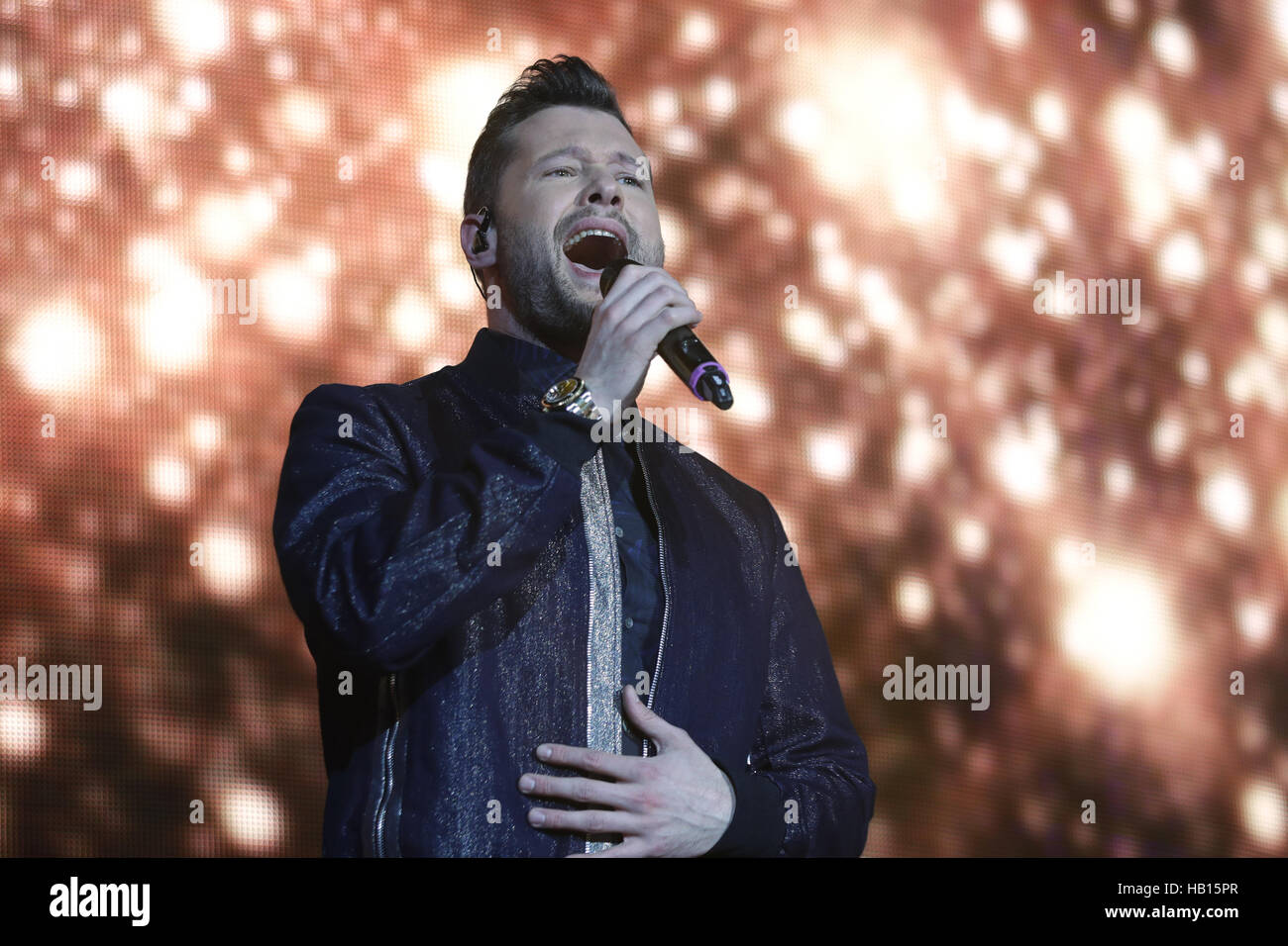 Calum scott performs on stage capitals jingle bell ball hi-res stock ...