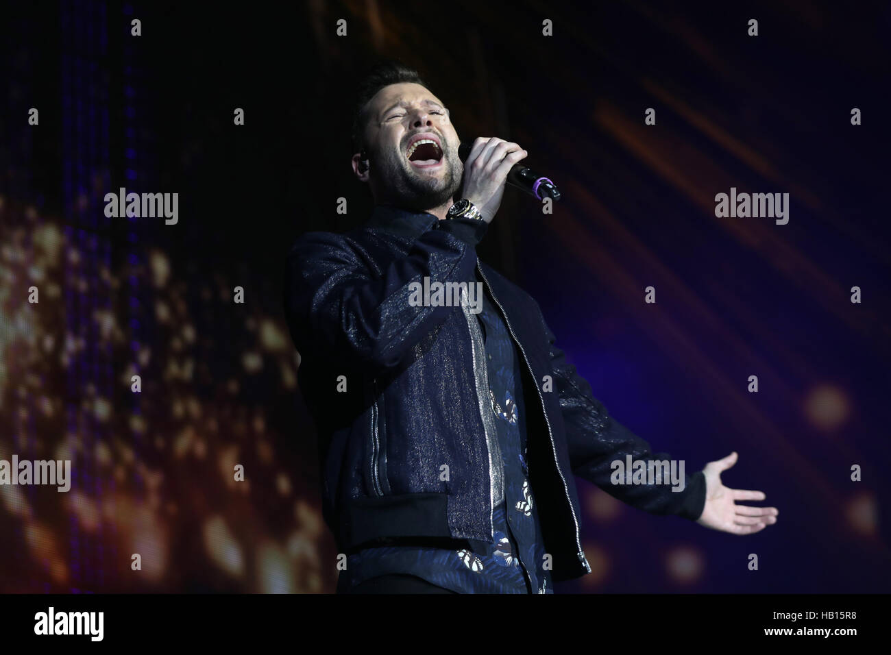 Calum Scott performs on stage at Capital's Jingle Bell Ball with Coca ...