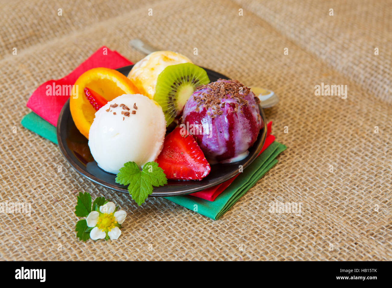 Mixed fruit ice Stock Photo - Alamy