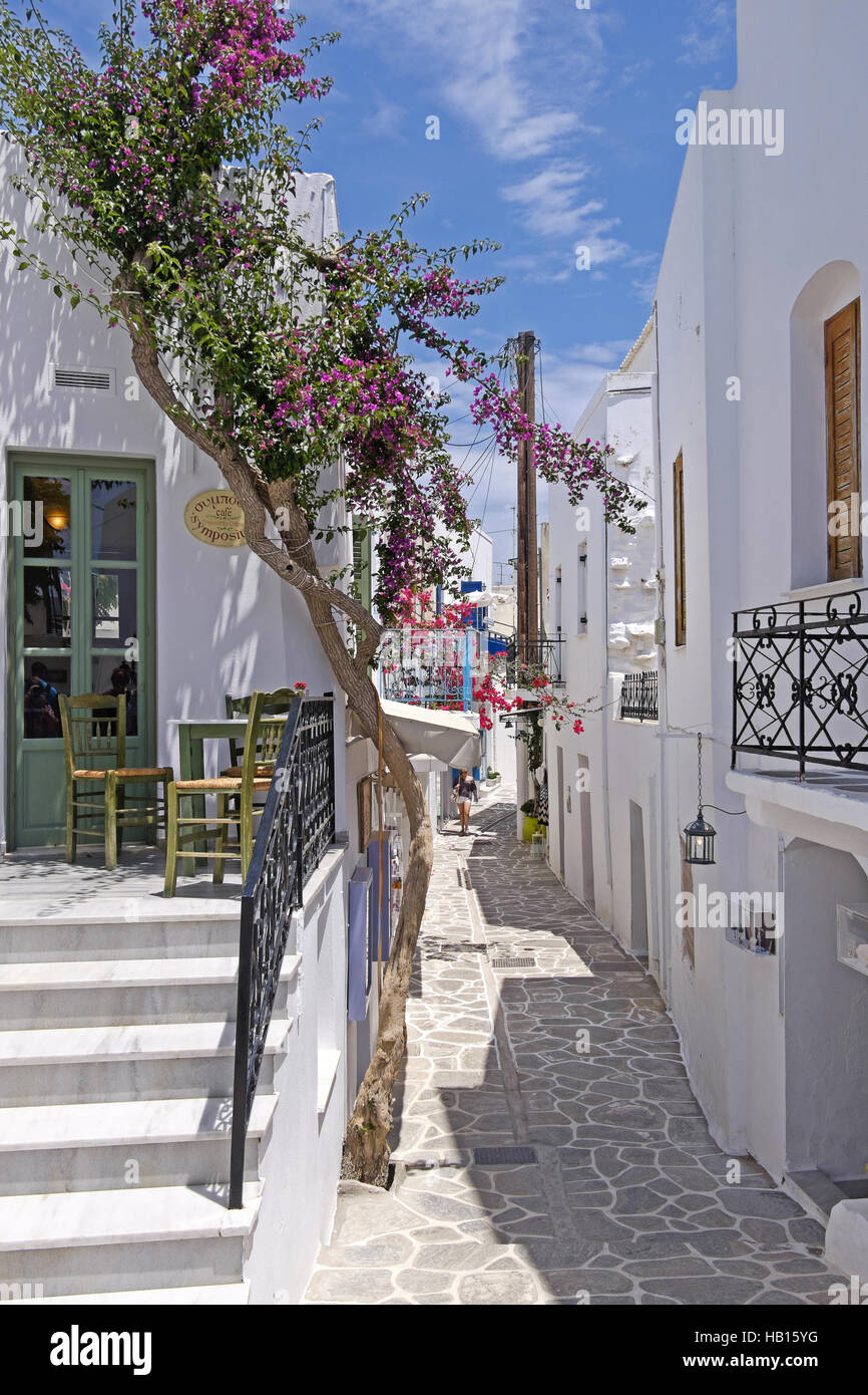 In the old town of Parikia, Paros Stock Photo - Alamy