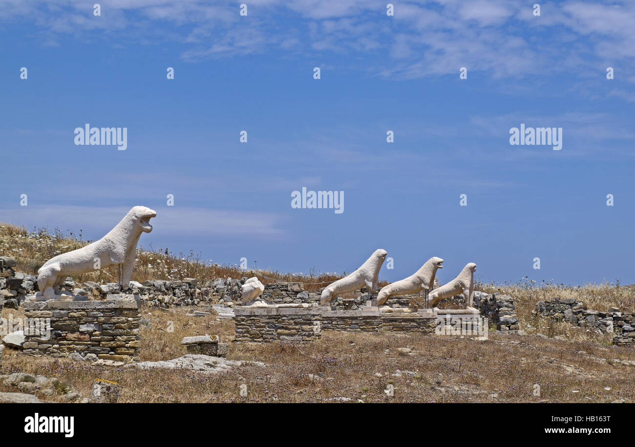 Archaeological Site of Delos Stock Photo - Alamy