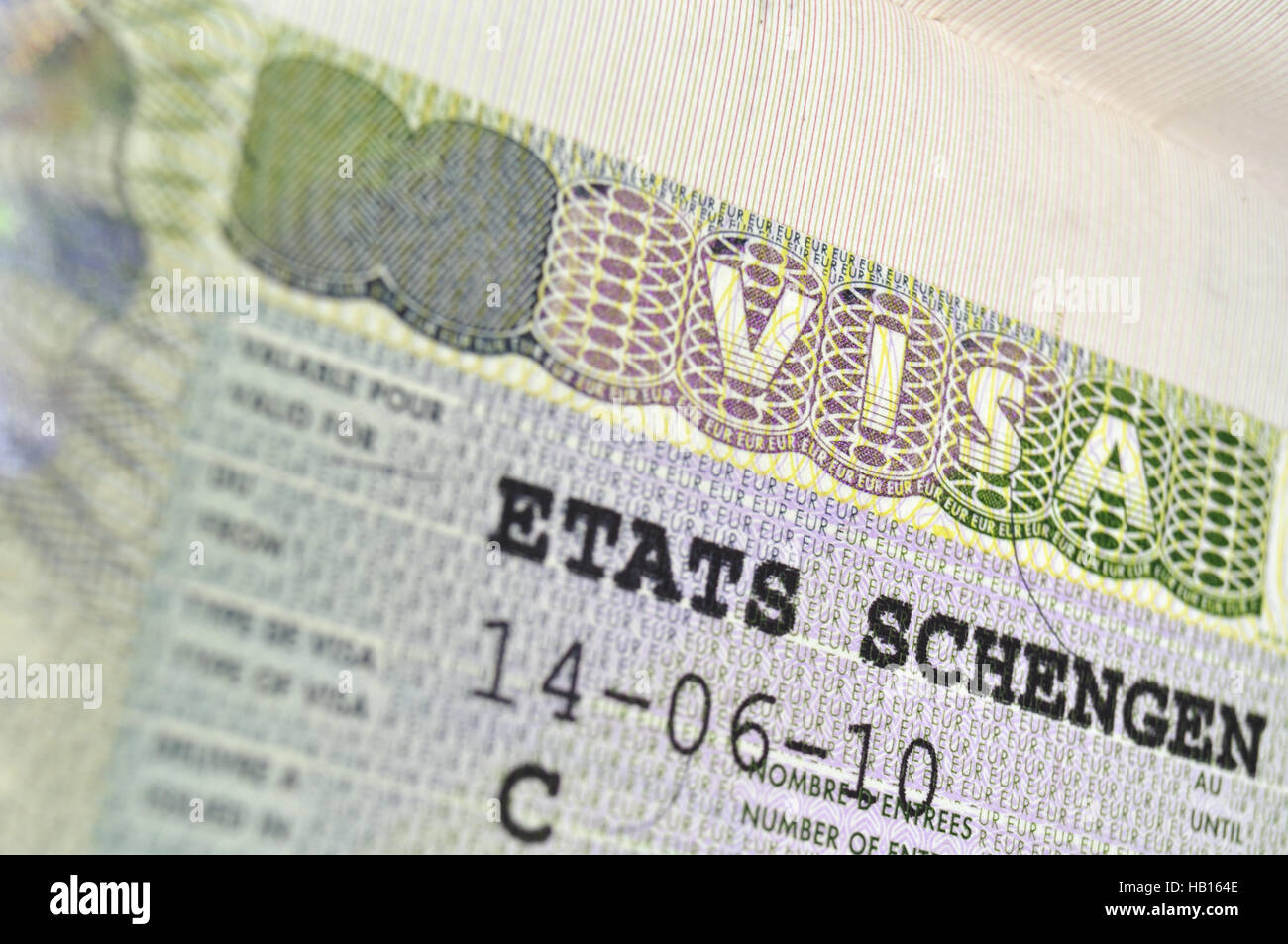 Schengen visa passport stamp hi-res stock photography and images - Alamy