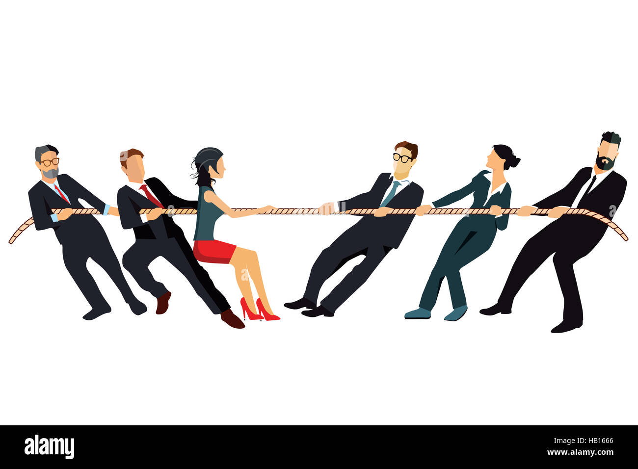 people pulling rope Stock Photo - Alamy