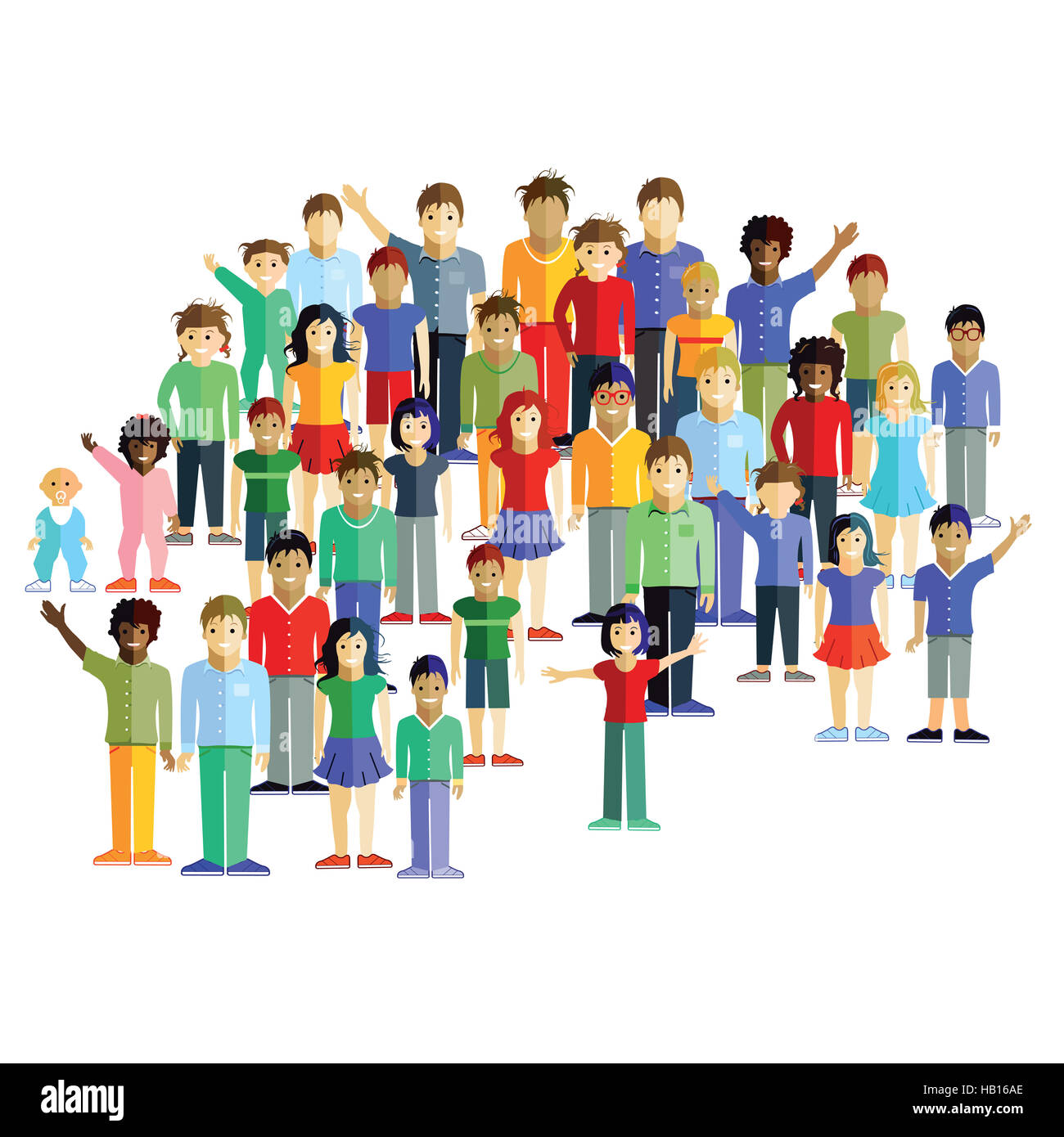 Large group of children hi-res stock photography and images - Alamy